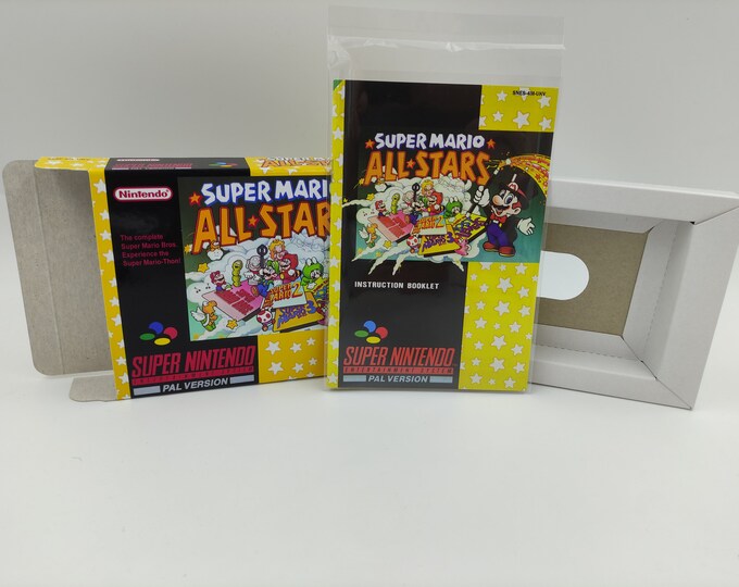 Super Mario All Stars - NTSC or PAL - Replacement Box, Manual, Inner ...