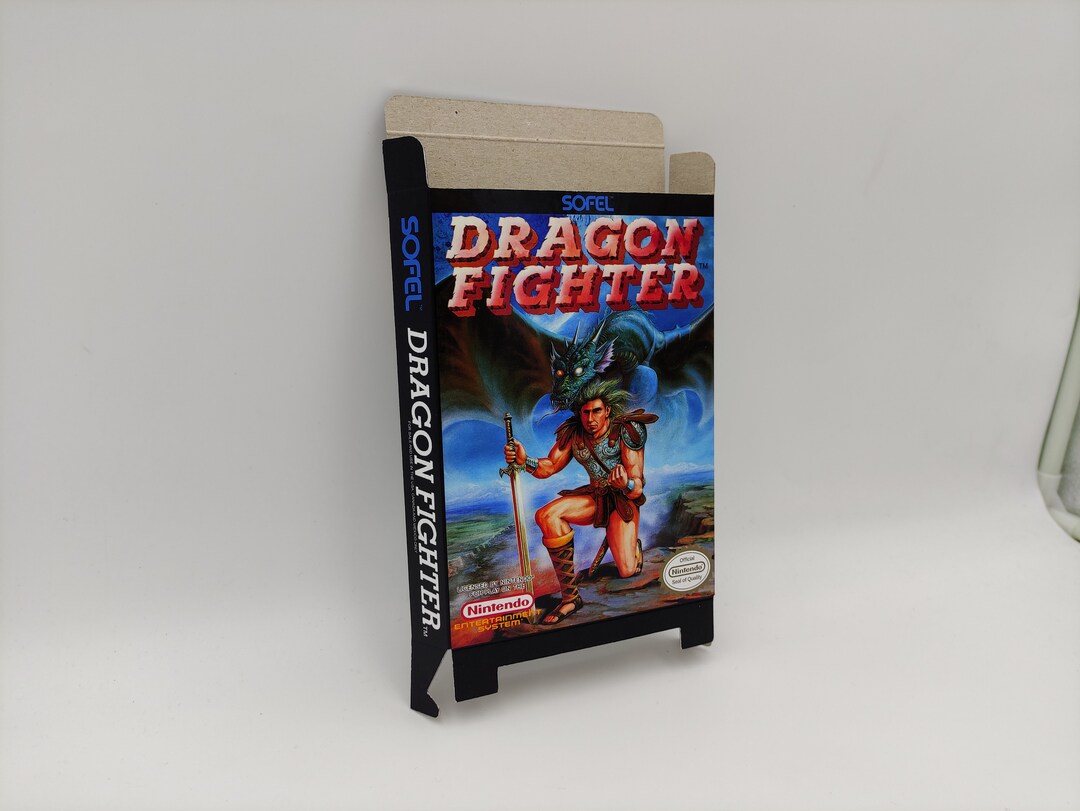 Dragon Fighter - Replacement Box, Dust Cover, Block - NES - Thick ...