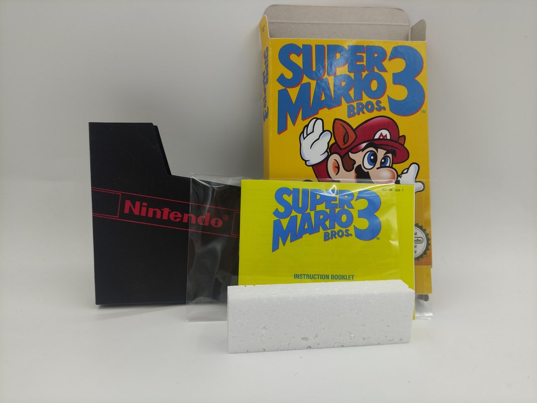 Super Mario Bros 3 - Replacement Box, Manual, Dust Cover, Block - NES ...