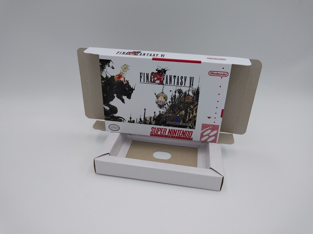 Final Fantasy VI - Replacement Box With Inner Tray Option - SNES ...