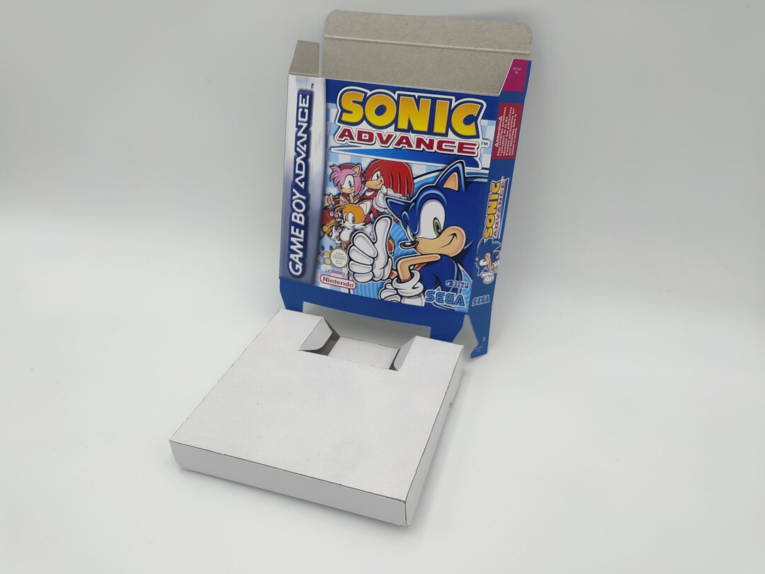 Sonic Advance Caja de repuesto con opción de bandeja interior Game Boy Advance/ GBA. Cartón ...