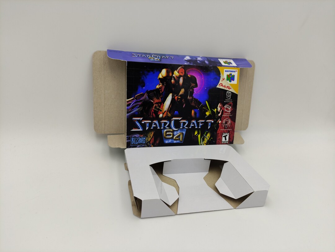 Starcraft 64 - Box With Inner Tray Option - N64 - Thick Cardboard. Top ...