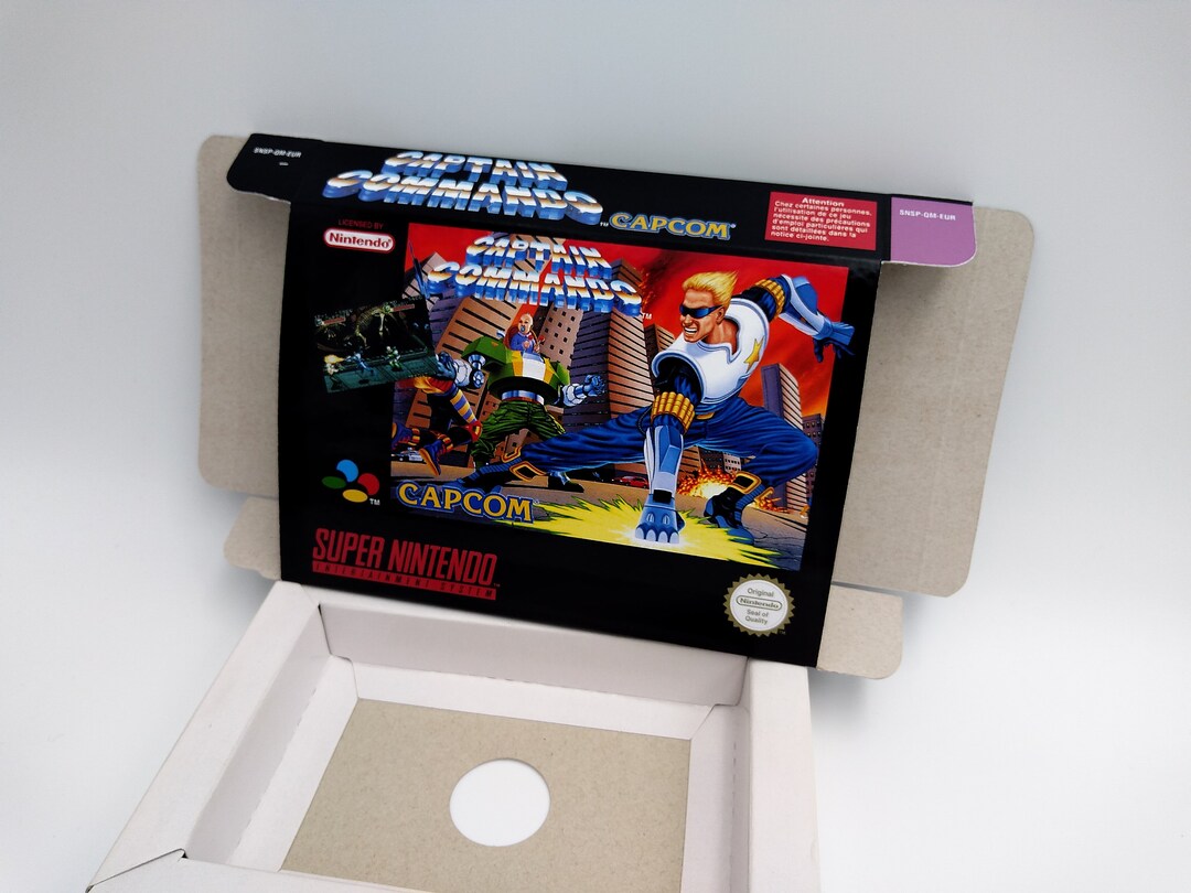 Captain Commando - PAL or NTSC -replacement Box With Inner Tray Option ...