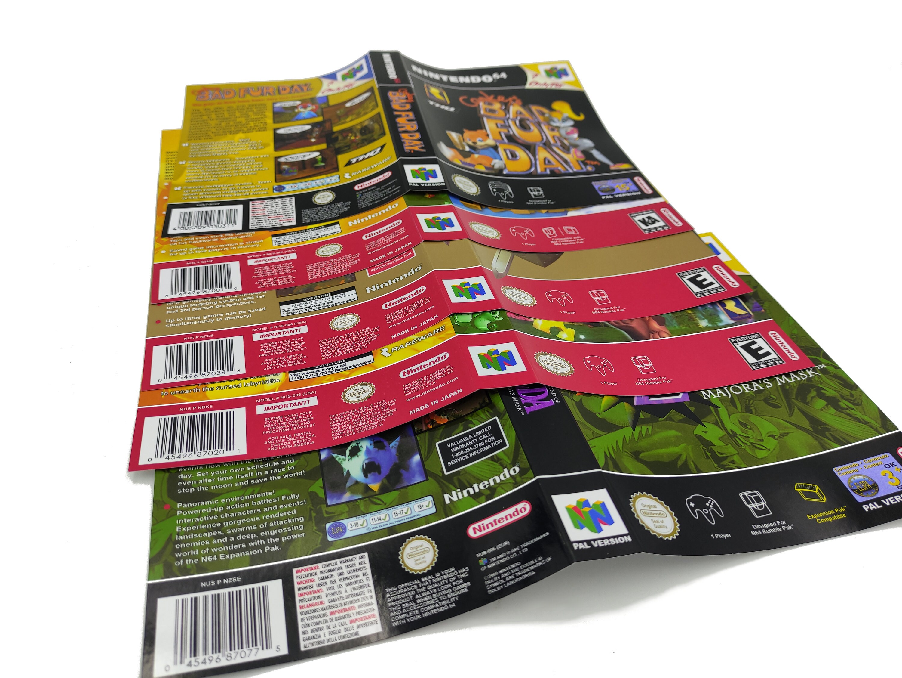 Nintendo 64 COVERS X 5, Game Case, Cover Only for N64 Games. -- Choose ...