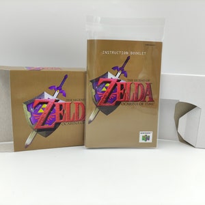 The Legend of Zelda Ocarina of Time - Replacement Box, Manual, Inner ...