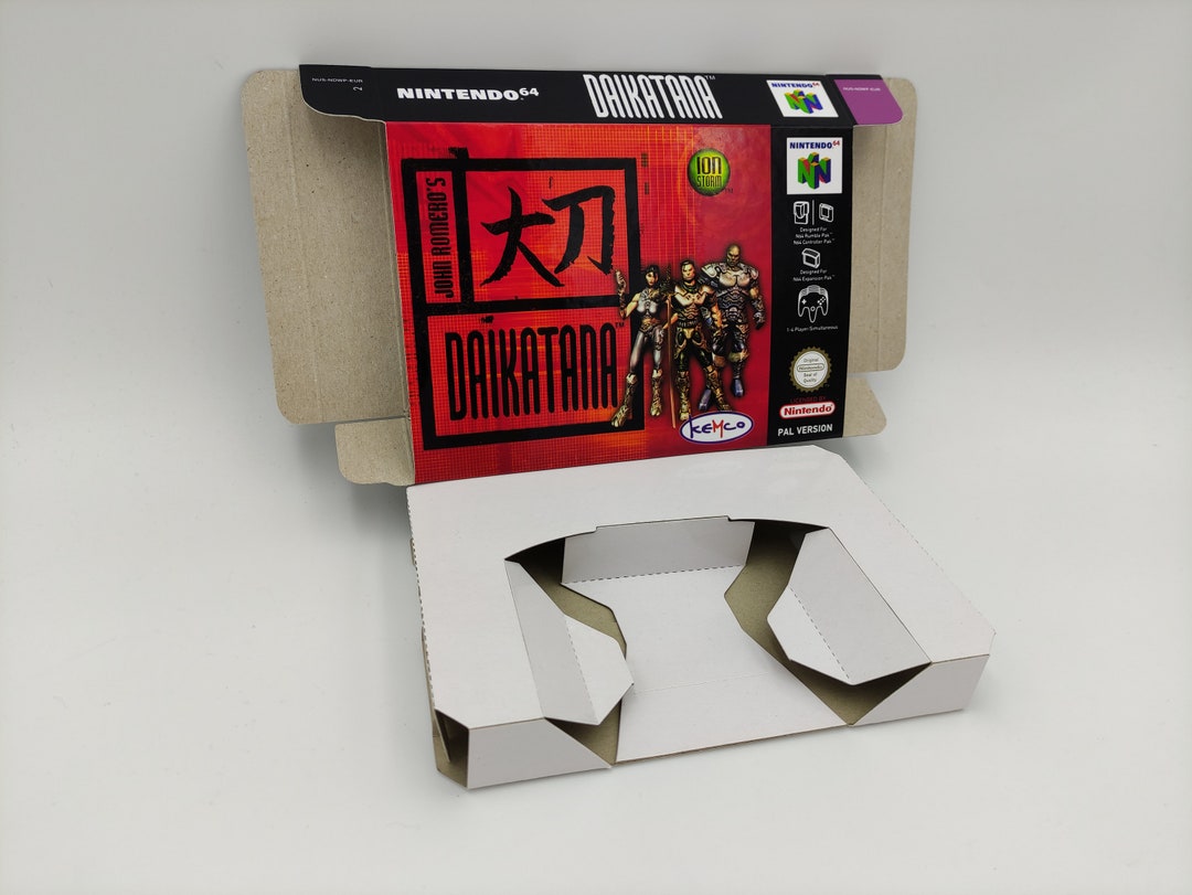 Daikatana - Box With Inner Tray Option - N64 - Thick Cardboard. Top ...