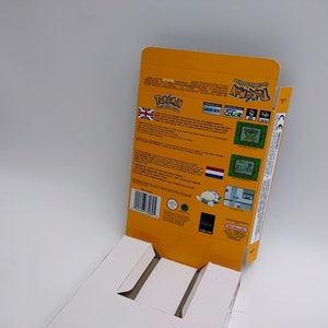 Pokemon Yellow - Replacement Box, Manual, Inner Tray - NTSC, PAL or ...