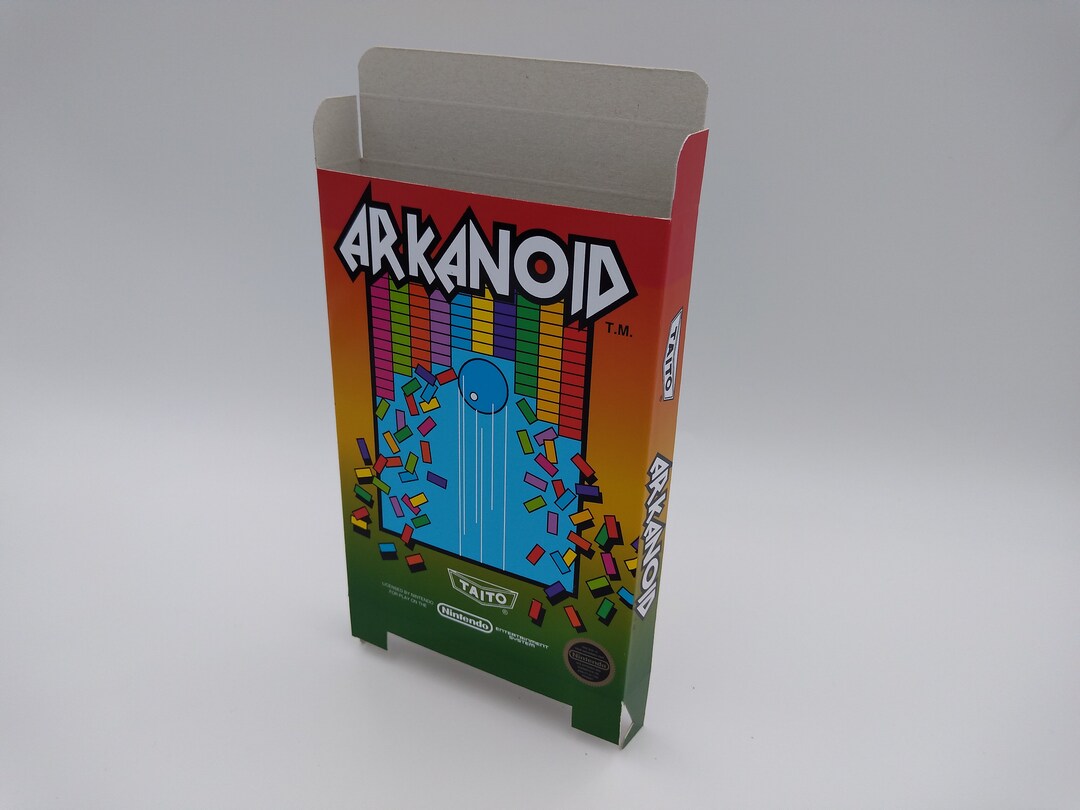 Arkanoid - Replacement Box, Dust Cover, Block - NES - Thick Cardboard ...