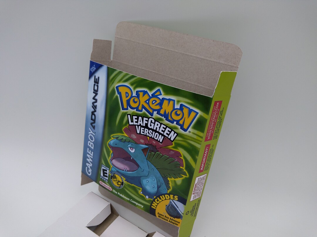 Pokemon Leaf Green - Game Boy Advance - Replacement Box With Inner Tray ...
