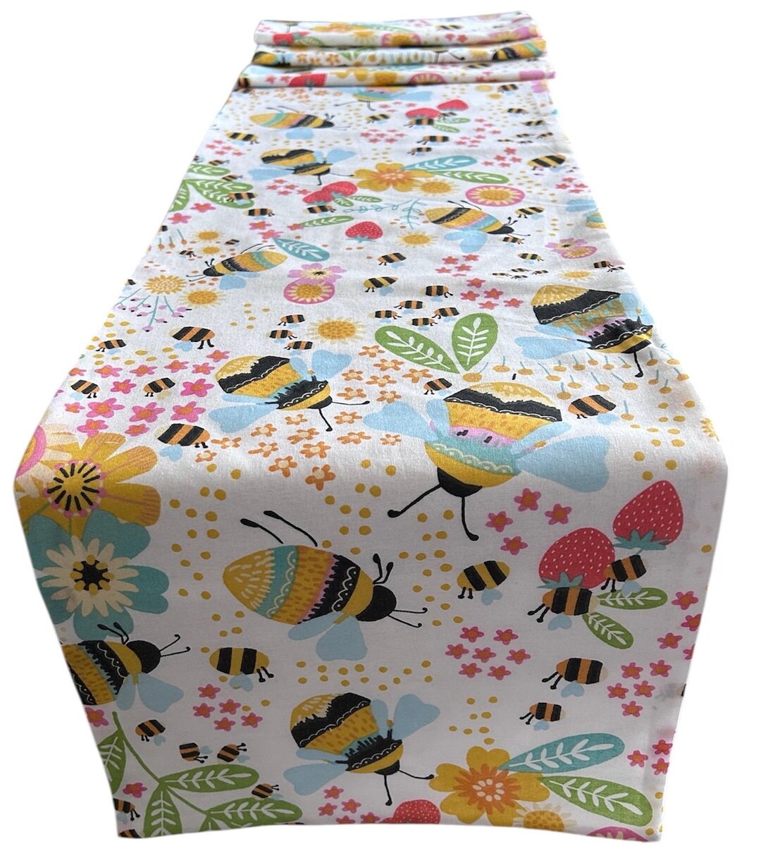 Vibrant, Summer, Bee, Table Runner, 1m, 1.5m, 2m X 30cm, Gift Idea ...