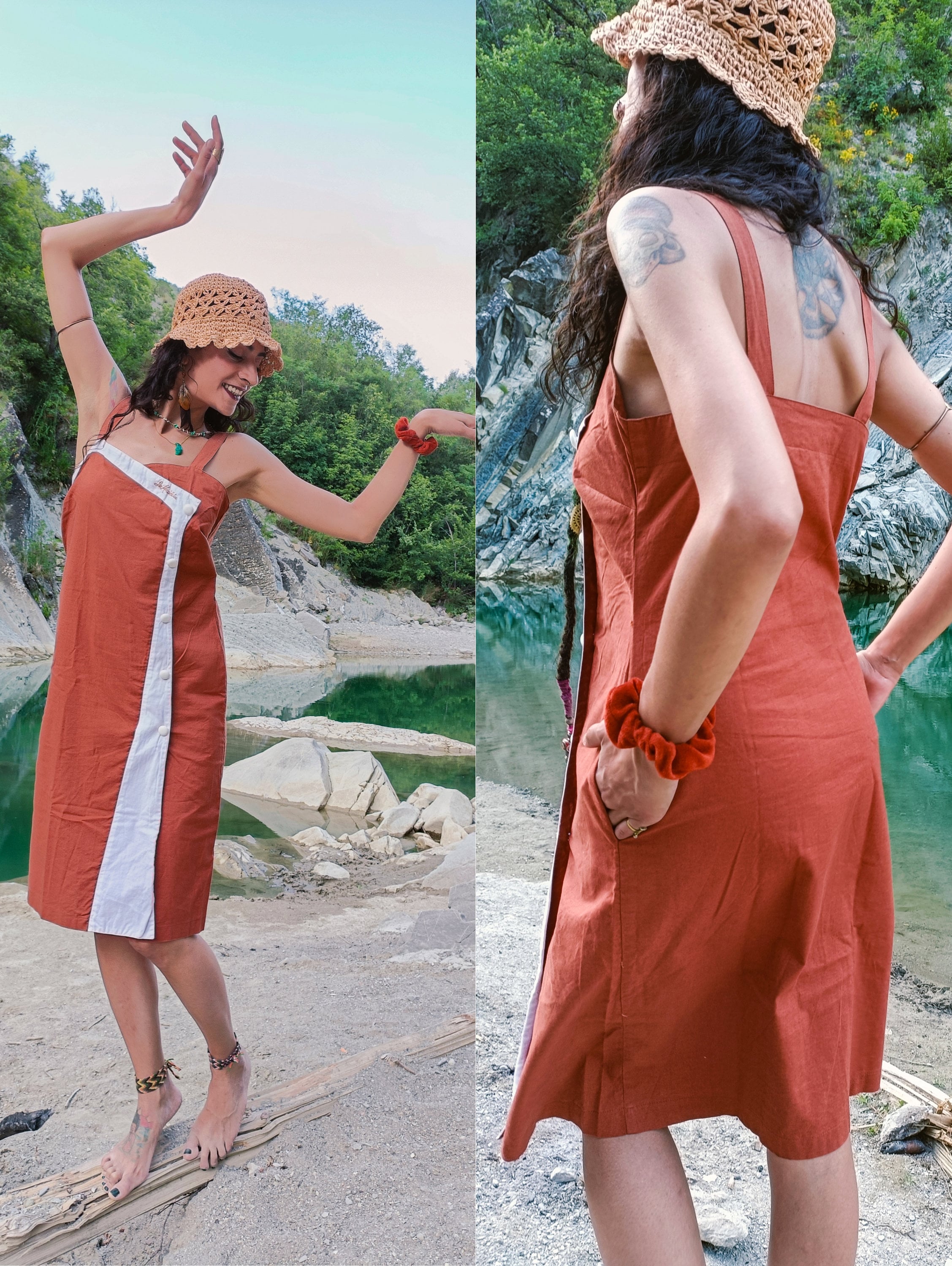 Rare Vintage 70s Full Cotton Sundress by La Madeleine Made in Italy ...