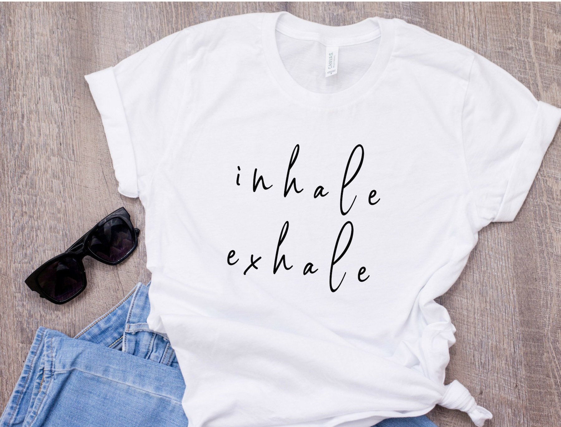 Inhale Exhale Shirt Yoga Shirt Yoga T Shirt T For Yoga Etsy