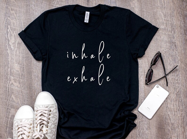 Inhale Exhale Shirt Yoga Shirt Yoga T Shirt T For Yoga Etsy