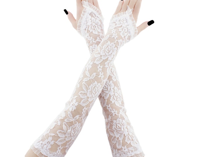 White Arm Sleeve, Black Lace Cuff, Wrist Cuff, Boho Accessories, Tattoo ...