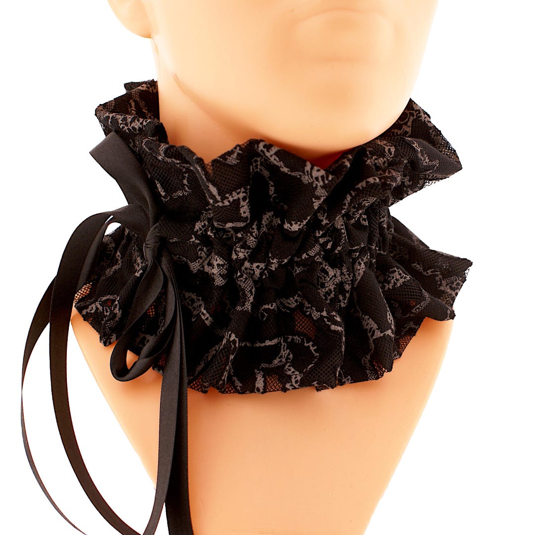 Black White Lace Victorian Fashion Collar Women's Ruffled Choker - Etsy