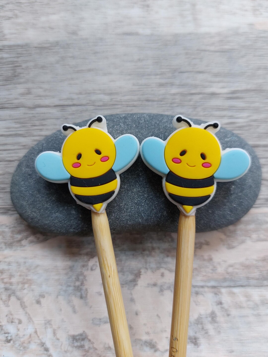 Bumble Bee Stitch Stoppers – Cute Needle Protectors – Silicone ...