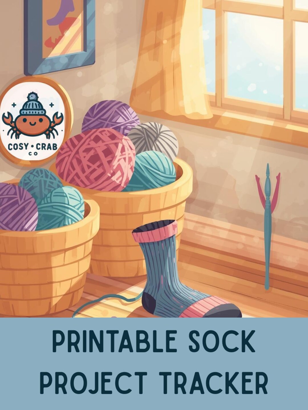 Printable Sock Knitting / Crochet Tracker | Digital Download | Yarn ...