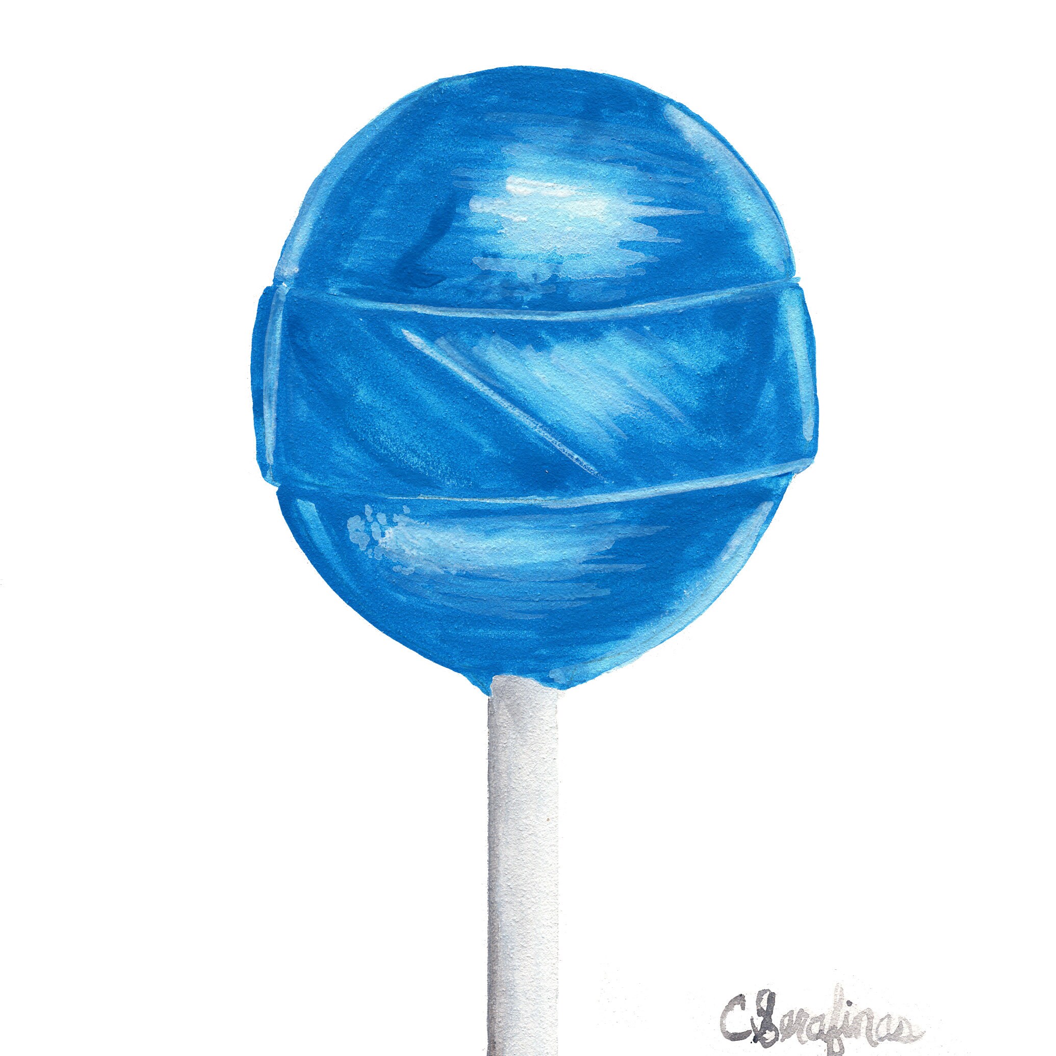 Lollipop Watercolor Paintings - ART PRINTS - Etsy