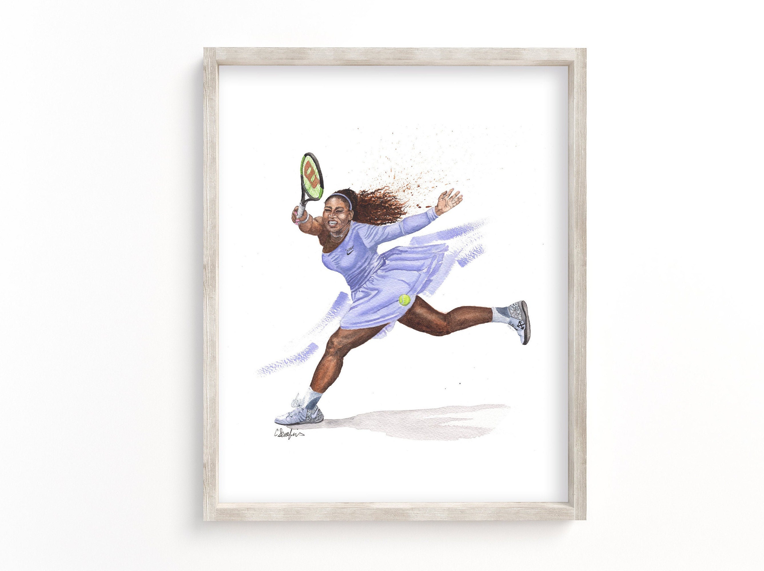 Serena Williams - Watercolor Painting - ART PRINT - Etsy