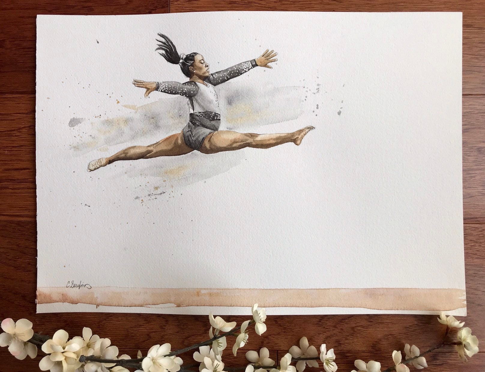 Simone Biles | Gymnast | Original Art | Watercolor Painting - Etsy