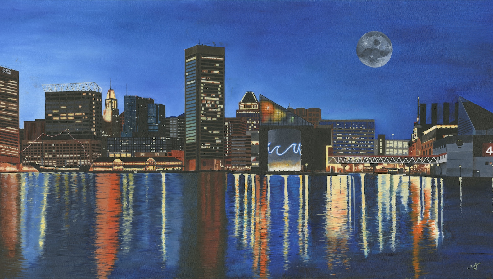 Baltimore, MD Inner Harbor | Original Art | Oil Painting - Etsy