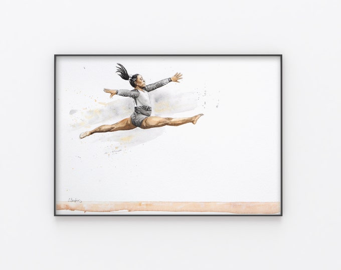 Simone Biles | Gymnast | Original Art | Watercolor Painting - Etsy