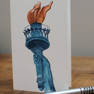 Lady Liberty | Statue of Liberty | Note Card | Greeting Card - Etsy