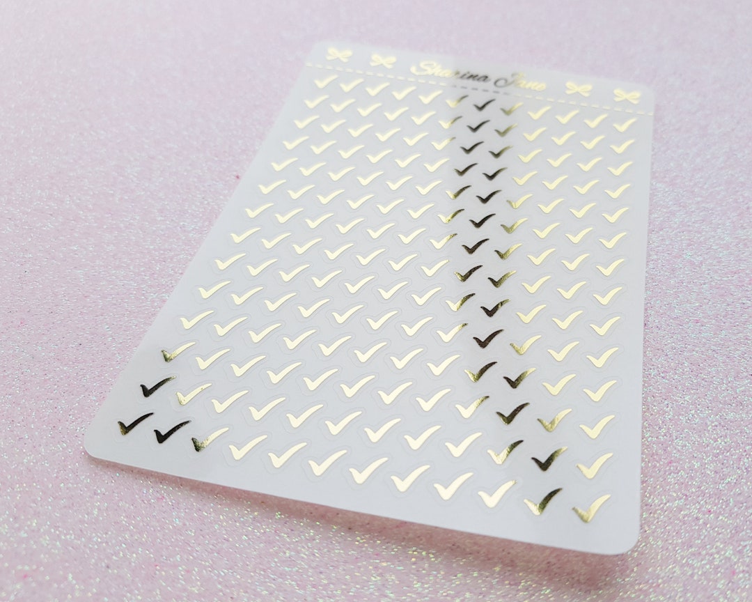 Foiled Clear Tick Planner Stickers, Tick Stickers, Checklist Tick ...