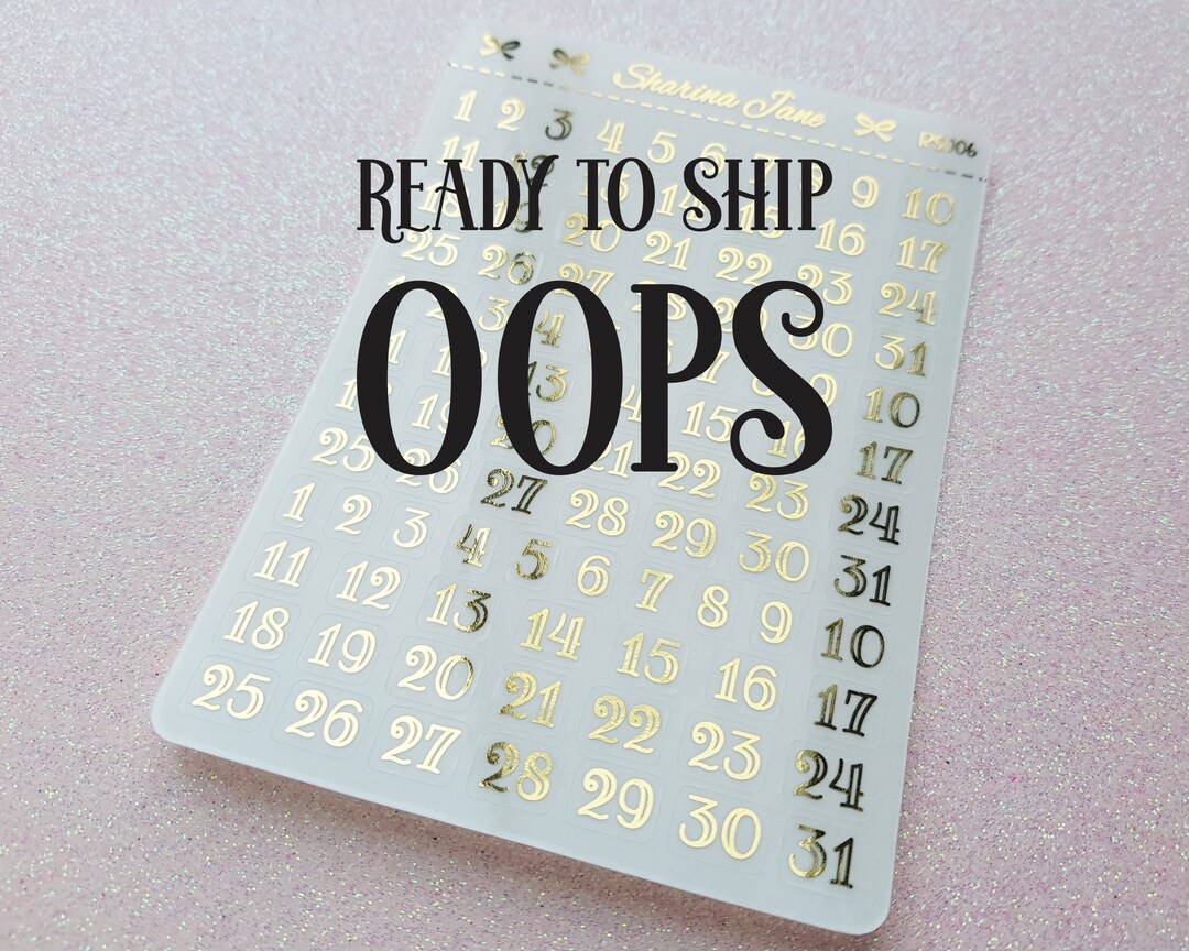 OOPS Clear Foil Date Dots, Date Pot Planner Stickers, Clear Overlays ...
