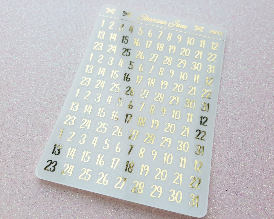 Clear Foil Date Dots, Date Dot Planner Stickers, Month Overlays ...
