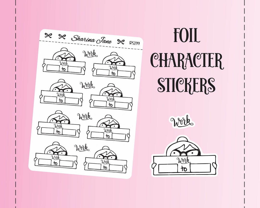 Sally-ann Work Schedule Foil Character Planner Stickers, Work Tracker ...