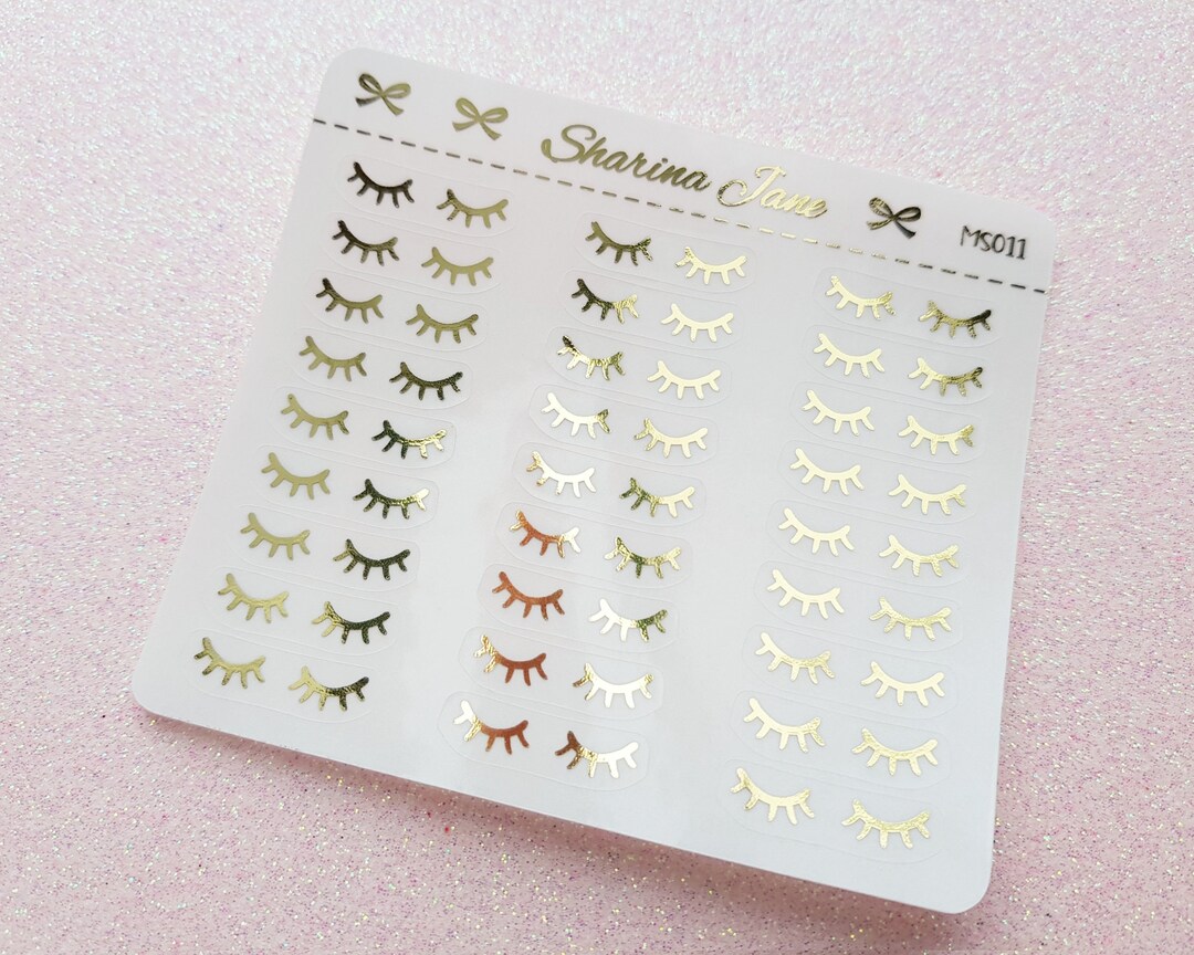 Foil Clear Wimpern Planer Aufkleber Mini Sheet, Wimpern Aufkleber ...