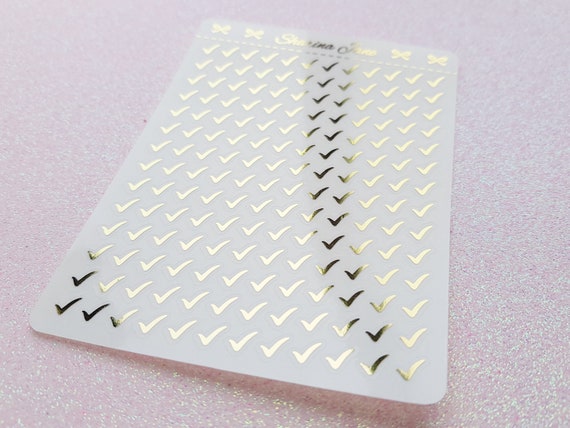 Foiled Clear Tick Planner Stickers Tick Stickers Checklist | Etsy