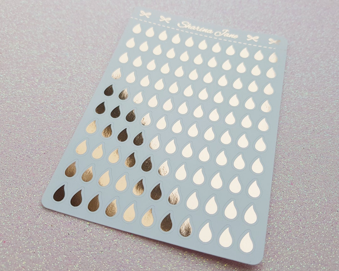 Period Tracker Planner Stickers - Foiled, White or Clear Rain Stickers ...