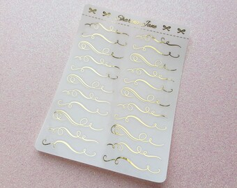 Foil Swash Stickers - Etsy