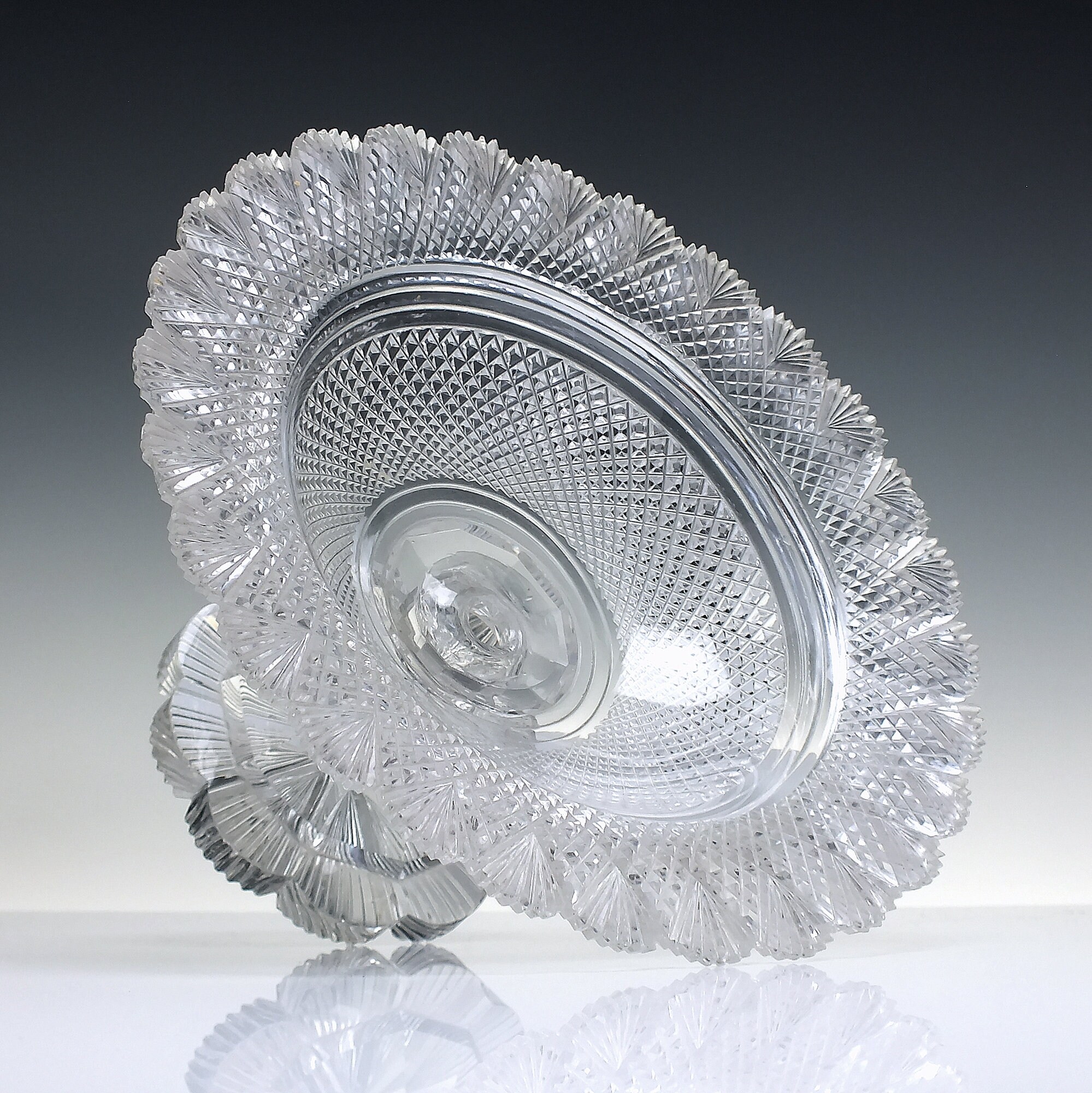 Pair Irish Waterford Cut Glass Standing Bowls or Comports C1830 - Etsy