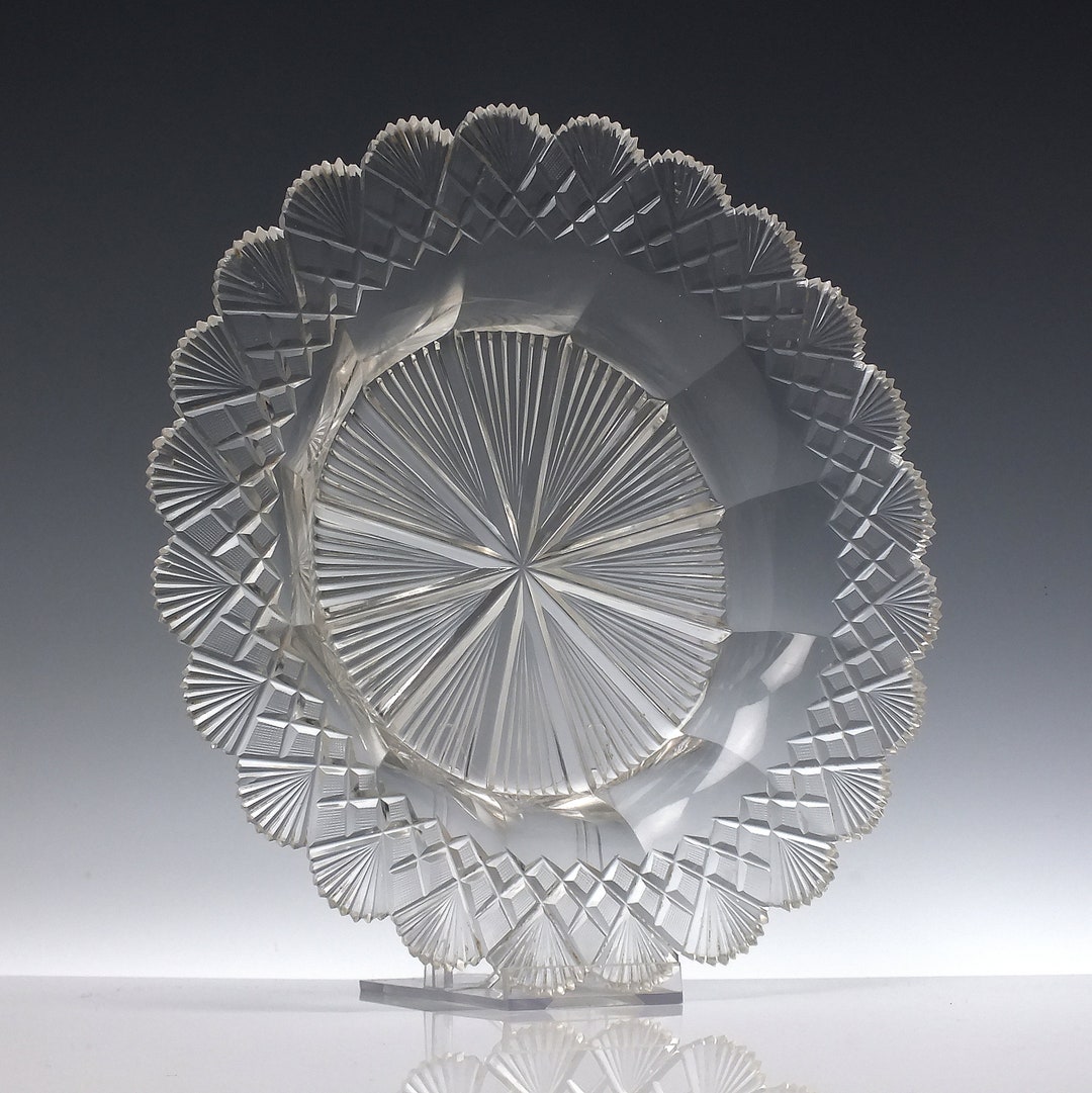 19th Century Anglo Irish Cut Glass Serving Dish C1830 - Etsy