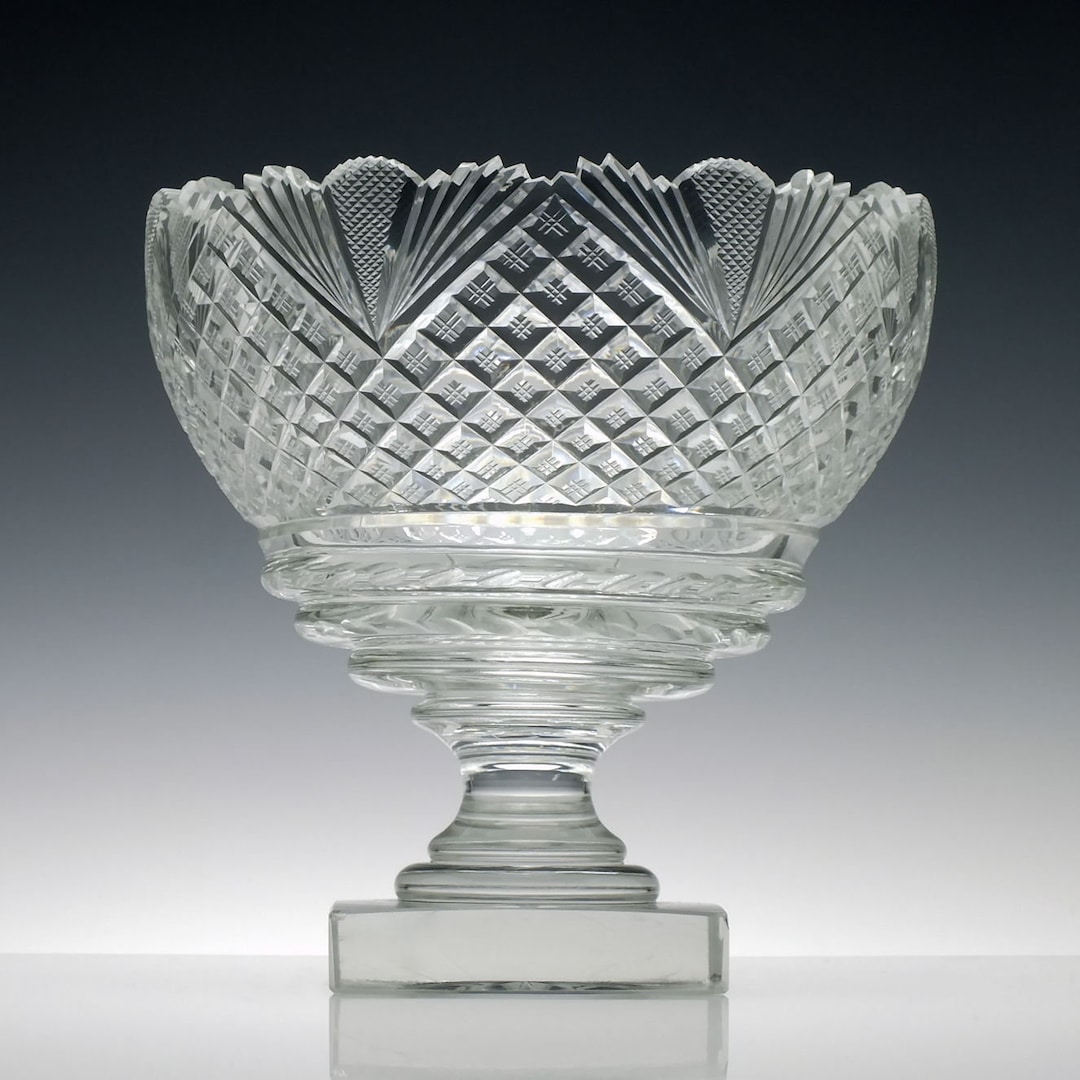 Irish Waterford Cut Glass Serving Bowl C1840 - Etsy