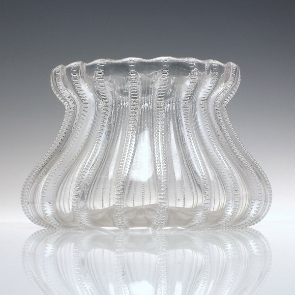 Ribbed Glass Vase - Etsy UK