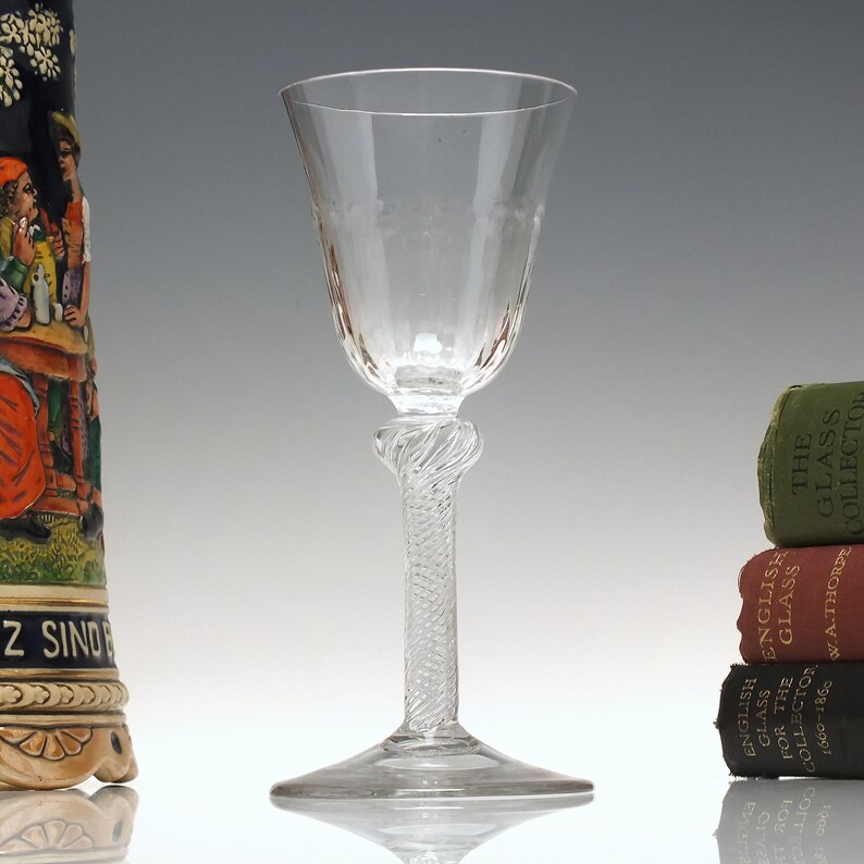 18th Century Knopped Air Twist Wine Glass C1750 - Etsy