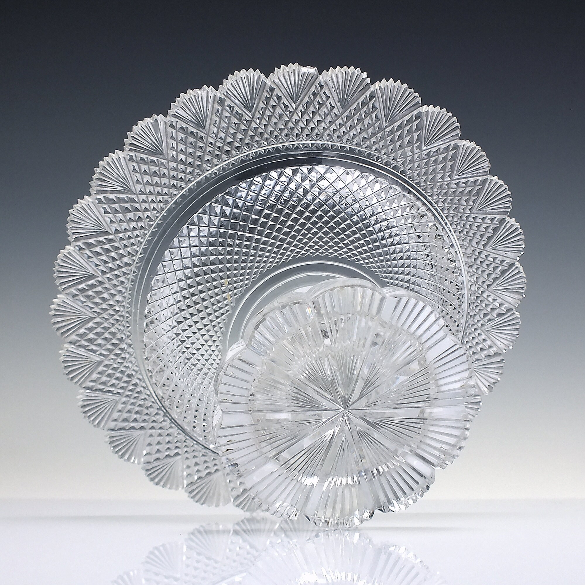 Pair Irish Waterford Cut Glass Standing Bowls or Comports C1830 - Etsy