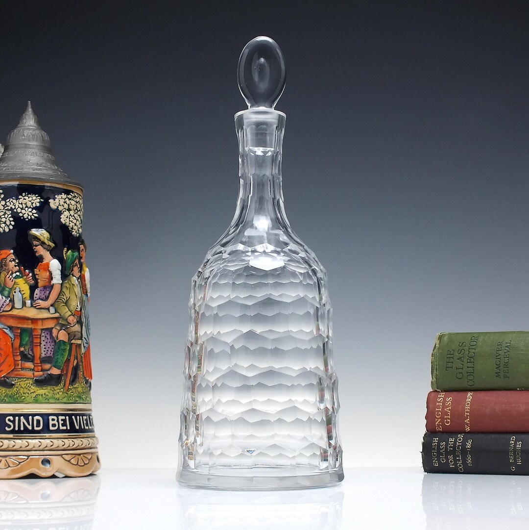 Antique Edwardian Facet Cut Glass Mallet Decanter C1910 - Etsy
