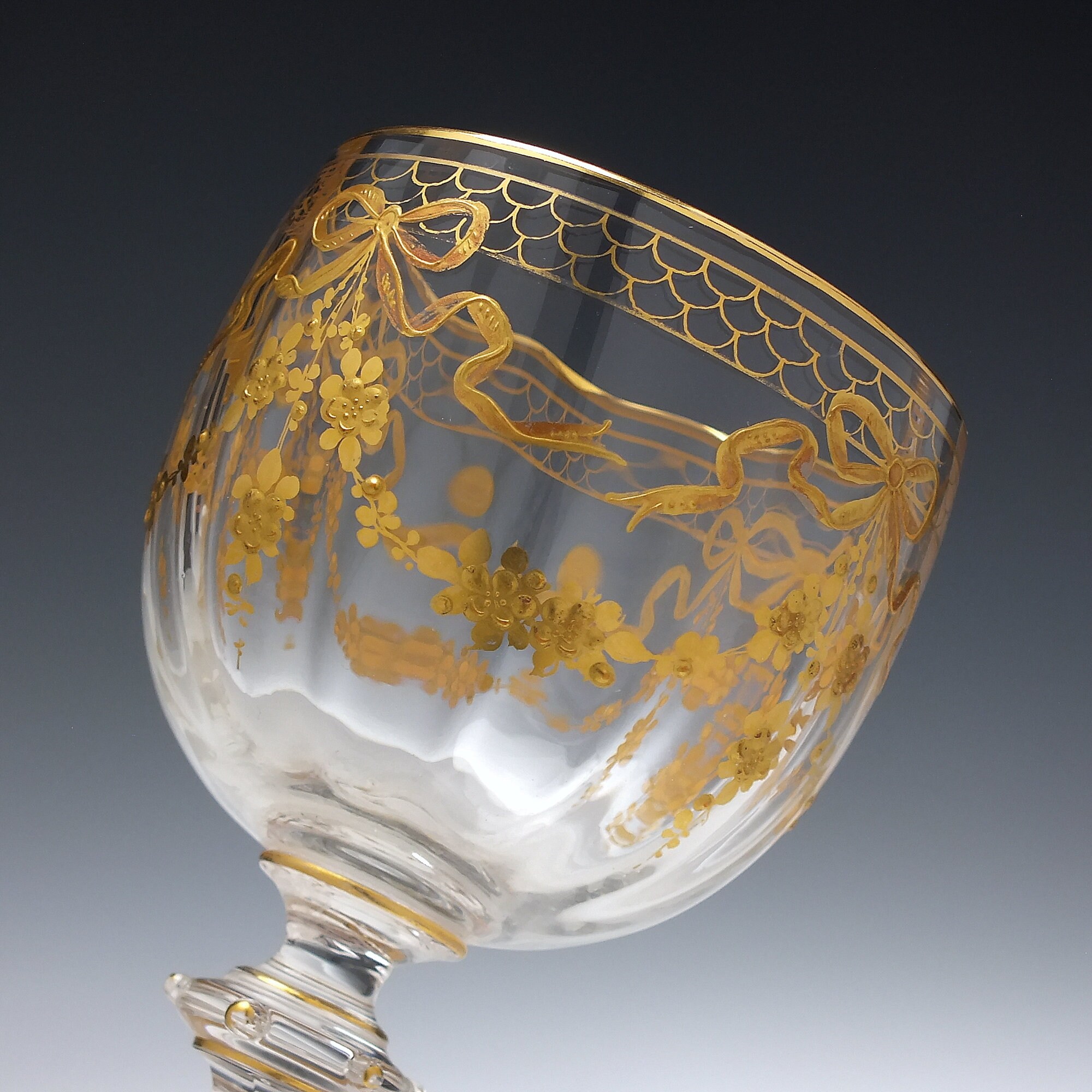 Four Art Nouveau French St Louis Air Twist Hock Wine Glasses C1900 - Etsy