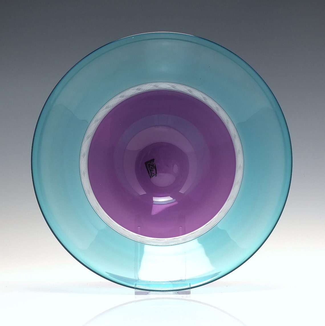 Large Studio Glass Torsade Incalmo Bowl by Michael J. Hunter - Etsy