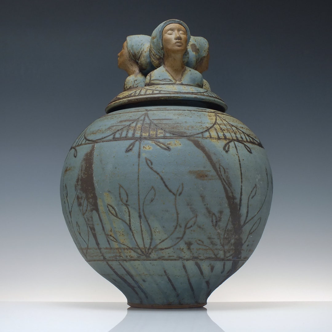 Large Impressive Ceramic Covered Jar by Chris Bramble - Etsy