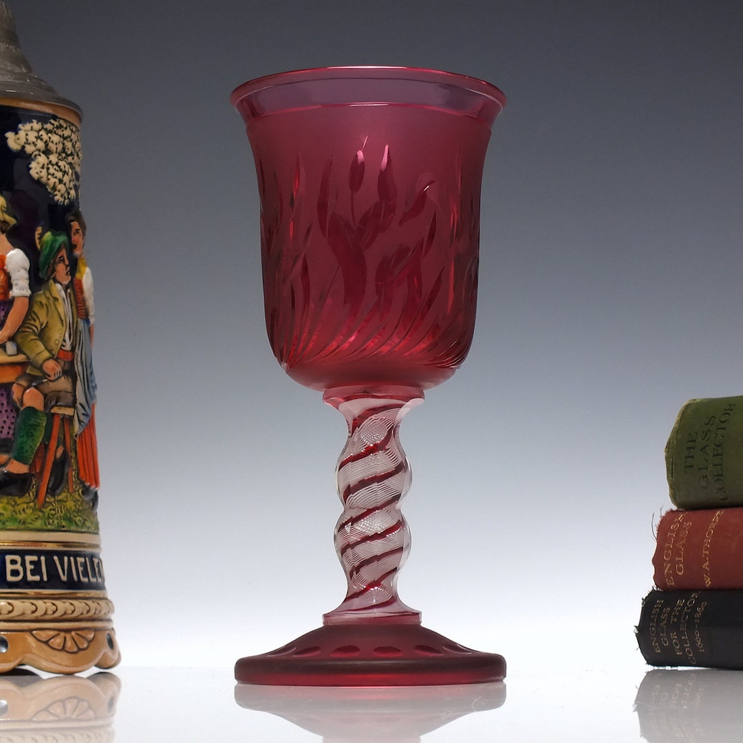 Victorian Coloured Opaque Twist Wine Goblet C1880 - Etsy