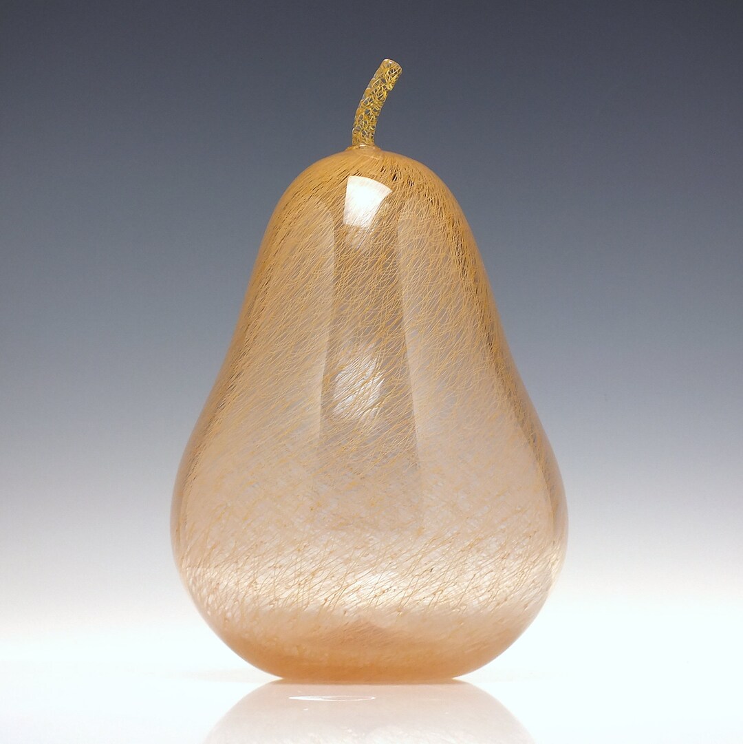 Large Unique Scottish Mike Hunter Merletto Glass Pear 2012 - Etsy