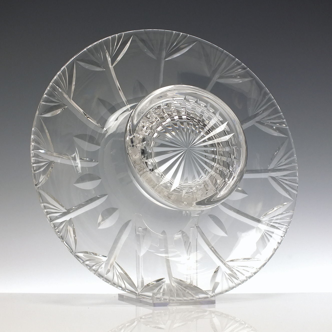 Rare Stuart Crystal Overturned Flower Vase C1955 - Etsy