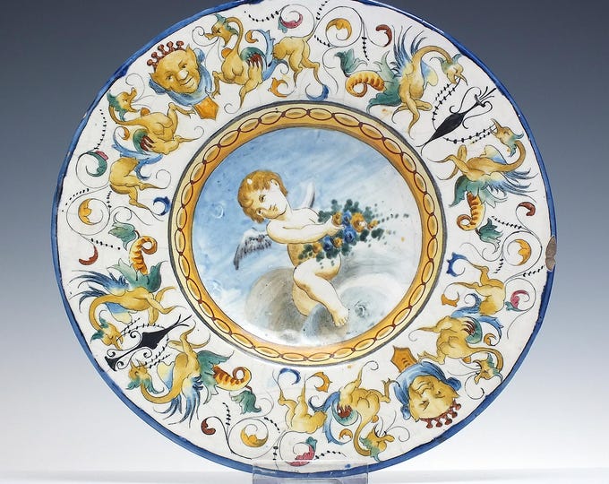 Antique Italian Renaissance 19th Century Maiolica Plate C1850 - Etsy