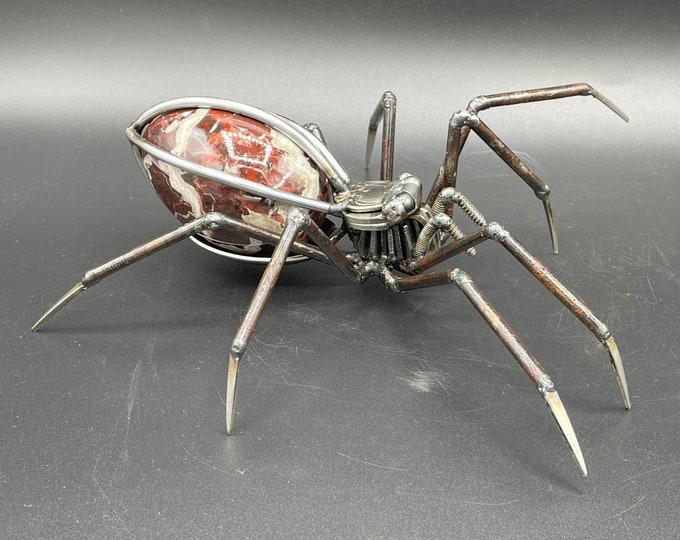 Scrap Metal Orb Weaver Spider Sculpture - Etsy UK